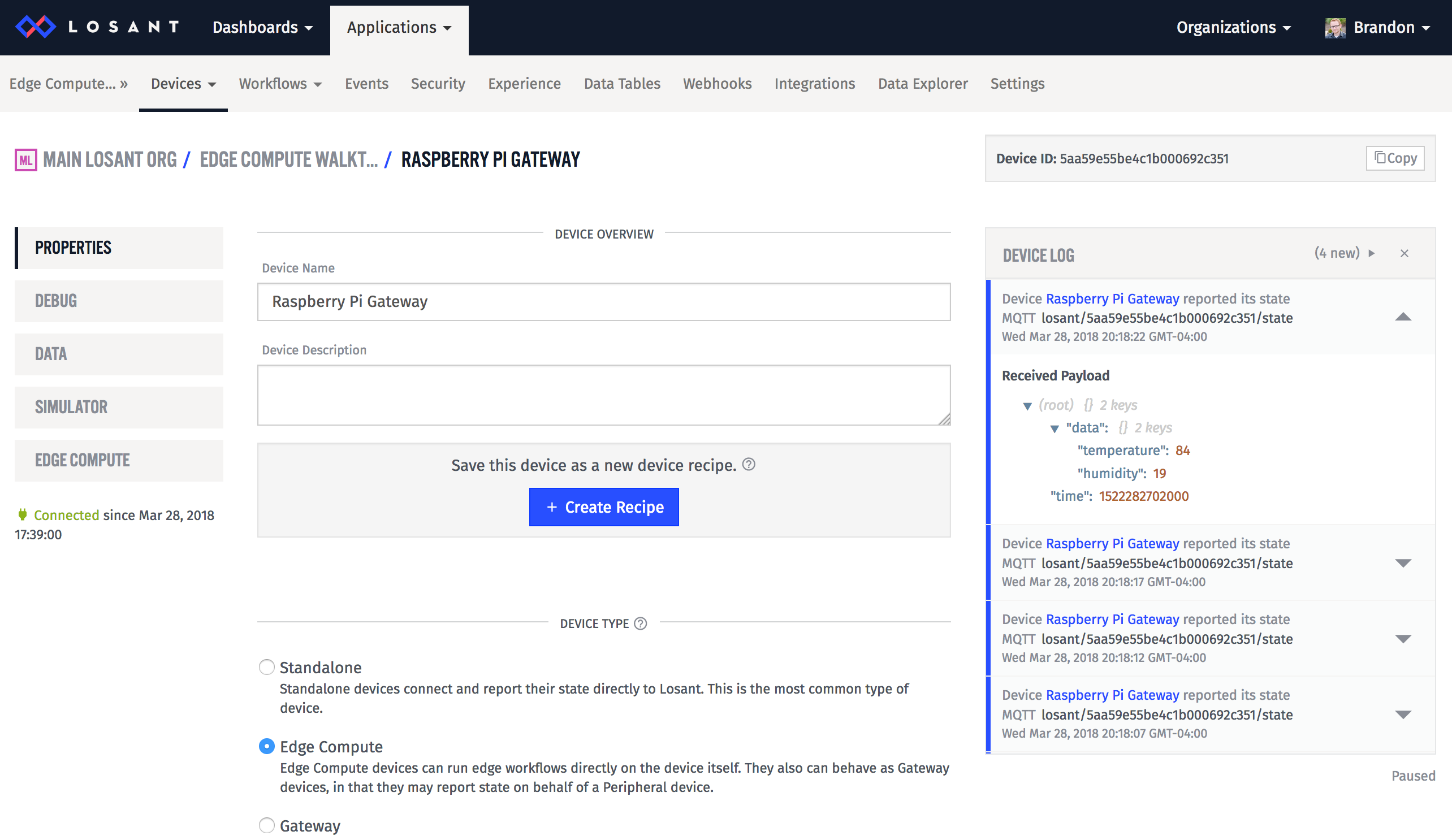 Deploying Edge Workflows With Losant Edge Compute and resin.io